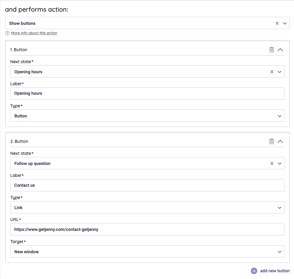 How to use buttons in your chatbot – LeadDesk Support