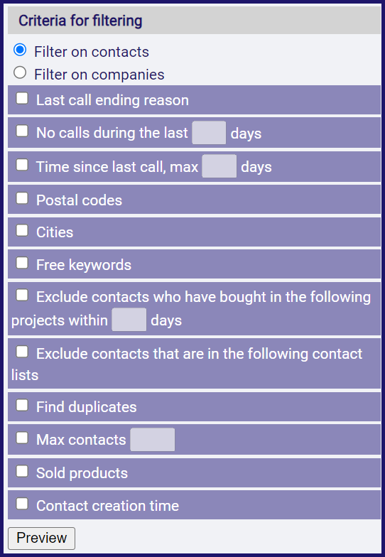 Contact Management - Overview – LeadDesk Support